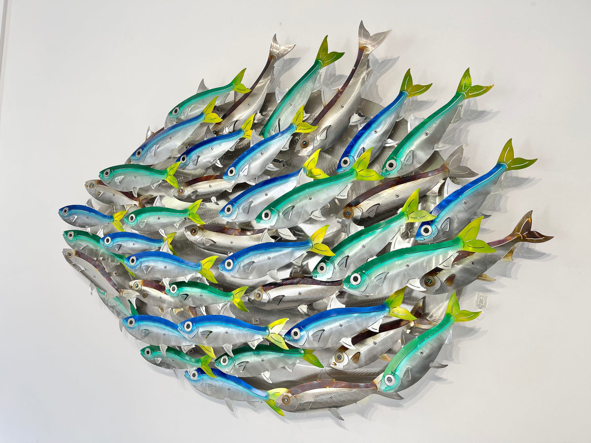 Mullet/Sardine Bait-ball triple mix of colour medium size – Jiwa Steel